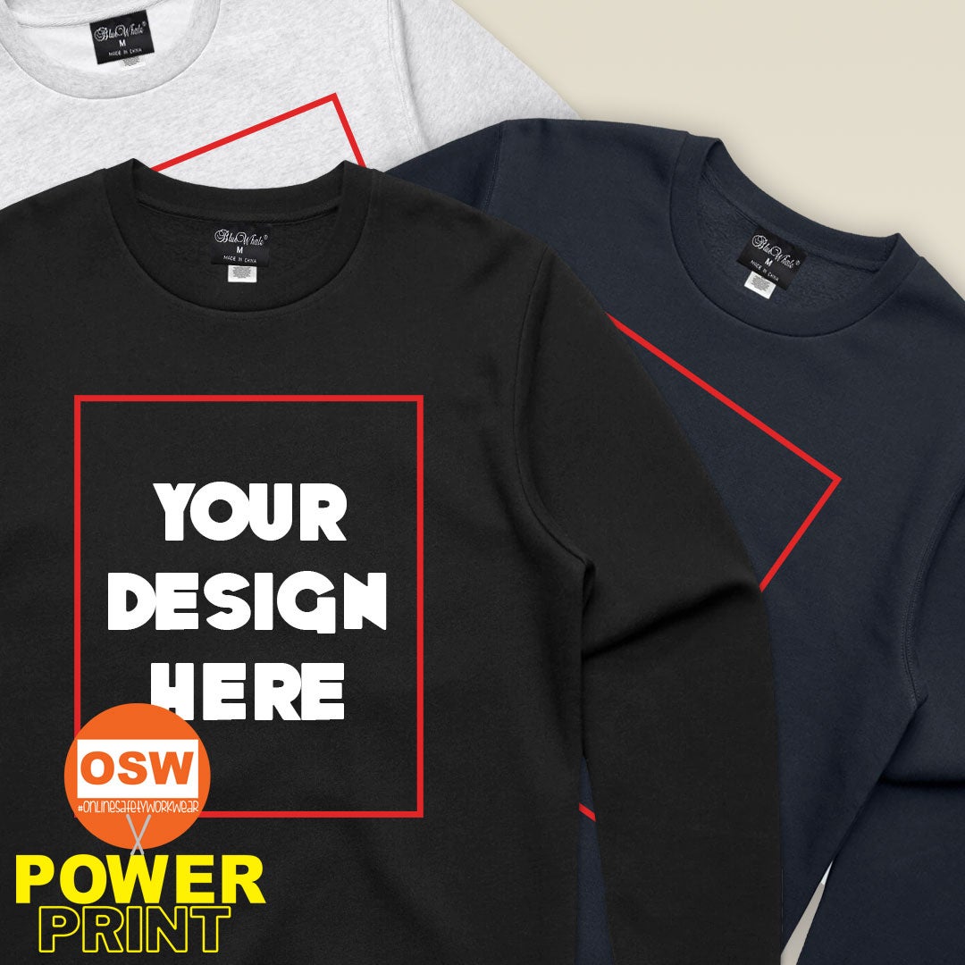 25 x F01 - Unisex Traditional Sloppy Joe/Jumpers (Power Print: Front ...